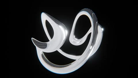 Abstract chrome shape background. 80s 90... | Stock Video | Pond5