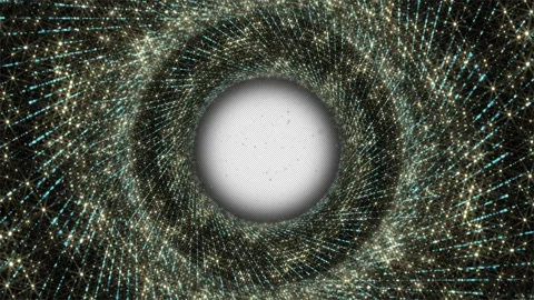 abstract Circle Forming Particle glowing... | Stock Video | Pond5