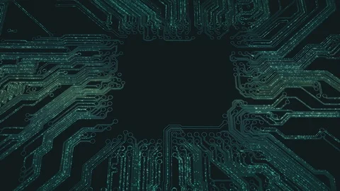 Abstract circuit board animation. | Stock Video | Pond5