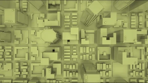 Abstract City Render. Skyline aerial vie... | Stock Video | Pond5