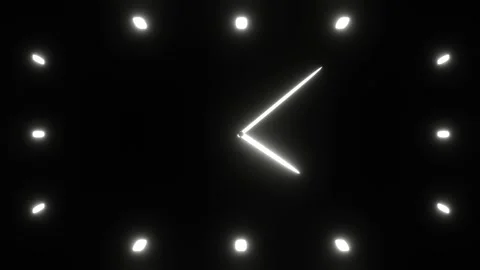 abstract clock face with white glowing r... | Stock Video | Pond5