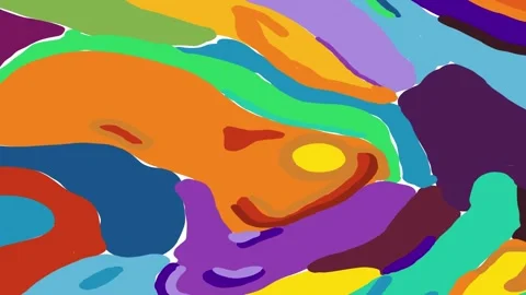 abstract colorful line art doodle backgr... | Stock Video | Pond5