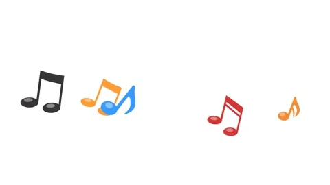 Abstract colorful music symbols animated... | Stock Video | Pond5