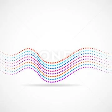 Wavy Dotted Line Dotted Noise Fabric, Wallpaper And Home Decor