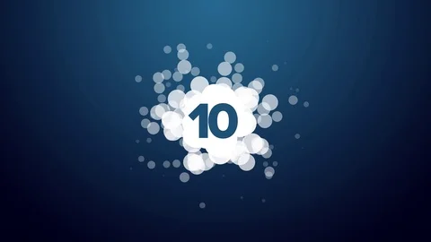 abstract countdown with bubbles on dark ... | Stock Video | Pond5