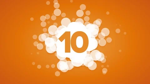 abstract countdown with bubbles on orang... | Stock Video | Pond5