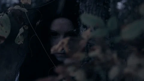 Abstract Creepy Portrait of Evil Woman w... | Stock Video | Pond5