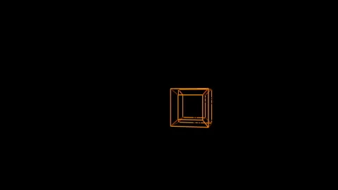 abstract cube outline moving black backg... | Stock Video | Pond5