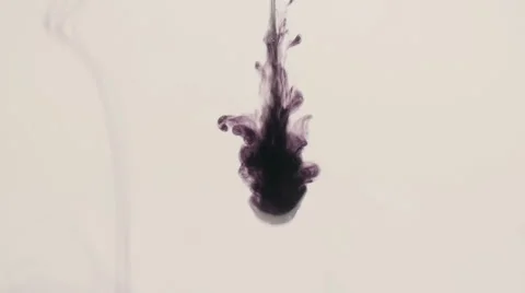 Abstract dark ink isolated on a white ba... | Stock Video | Pond5