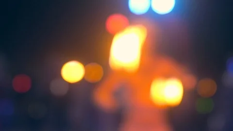 Abstract defocused background - fire dan... | Stock Video | Pond5