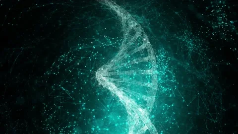Abstract digital dna chain structure rot... | Stock Video | Pond5