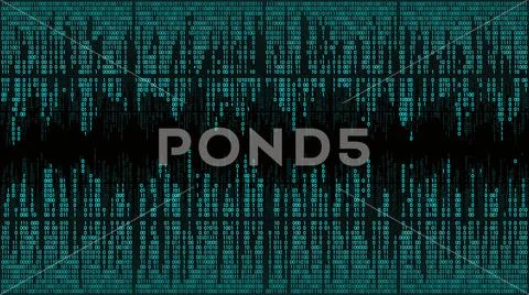 Abstract with digital lines, binary code, matrix background with digits, frame ~ Clip Art #71099027