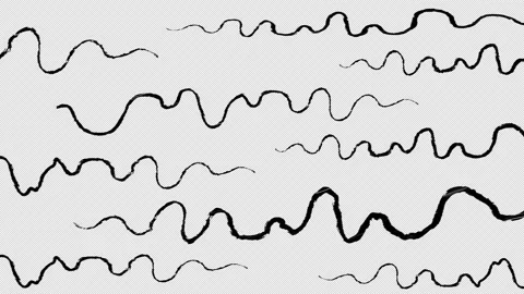 Abstract doodle, twisted curved lines, b... | Stock Video | Pond5