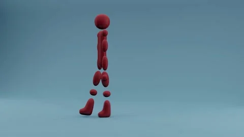 The abstract figure of a man is dancing ... | Stock Video | Pond5