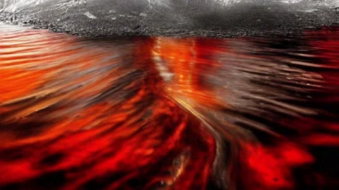 Abstract fire and water looping motion b... | Stock Video | Pond5