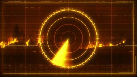 Abstract Fire Watch Radar Monitor Screen... | Stock Video | Pond5