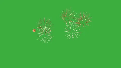 Abstract Firework on green Screen chroma... | Stock Video | Pond5