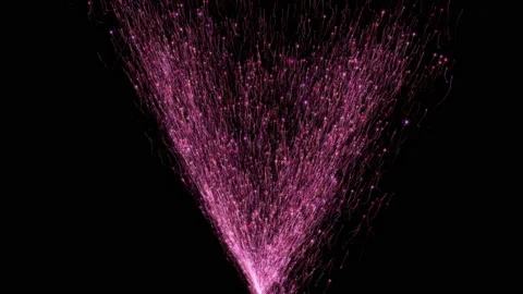 Abstract flow violet particles flying up... | Stock Video | Pond5