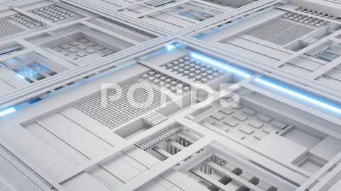 Abstract futuristic sci-fi structure background,nanotechnology ...