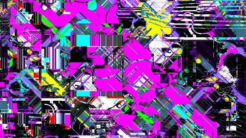 Abstract geometric shape, glitch cyberpu... | Stock Video | Pond5