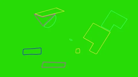 Geometry Green Screen Stock Video Footage | Royalty Free Geometry Green ...