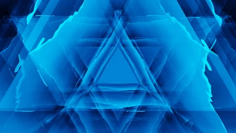 Abstract glass ice triangle tunnel loop ... | Stock Video | Pond5