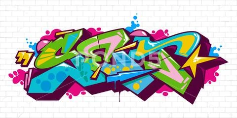 Abstract Graffiti Style Font Lettering Vector Illustration Template ...