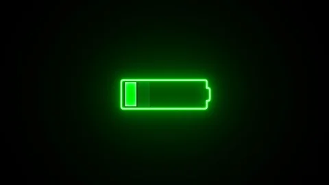 Abstract of the green battery sign charg... | Stock Video | Pond5