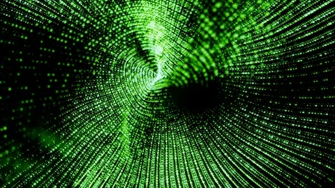 Abstract green color digital particles e... | Stock Video | Pond5