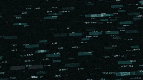 Abstract green flowing digital numbers a... | Stock Video | Pond5