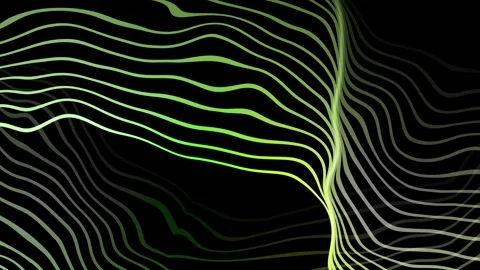 Abstract green lines animated on a black... | Stock Video | Pond5