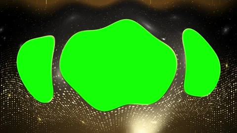 Abstract Green Screen with Golden Backgr... | Stock Video | Pond5