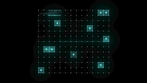 Abstract grid digital particle wave and ... | Stock Video | Pond5