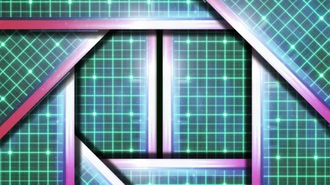 abstract grid door opening with green sc... | Stock Video | Pond5