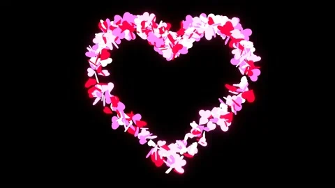 Abstract Heart Shape Animation On Black ... | Stock Video | Pond5
