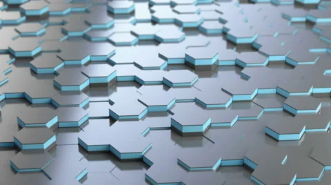 Abstract hex grid loopable background | Stock Video | Pond5