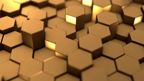 Hexagon Gold Pattern Stock Video Footage | Royalty Free Hexagon Gold Pattern Videos | Pond5
