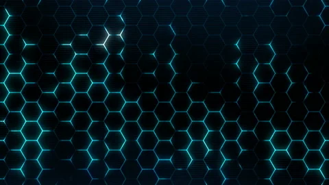 Abstract hexagonal background. Sci-fi mo... | Stock Video | Pond5