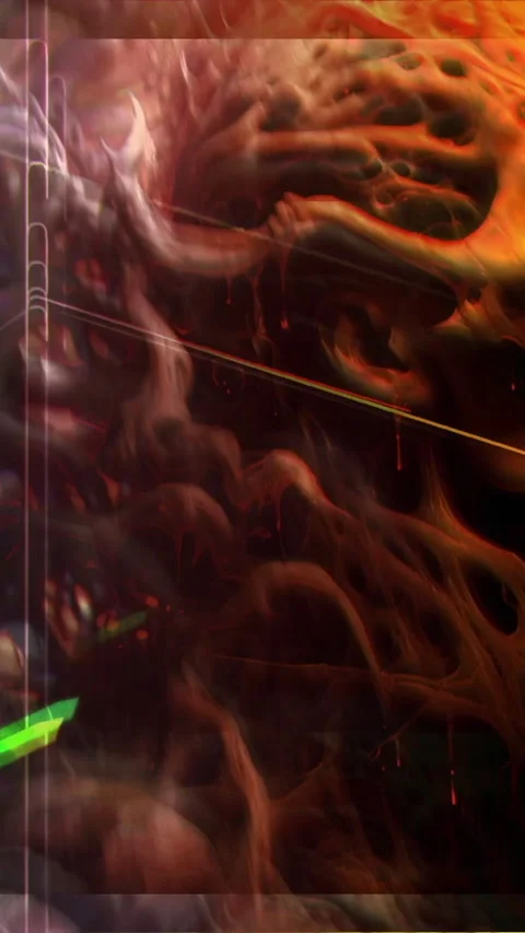 Abstract Horror Art with Surreal Skull a... | Stock Video | Pond5