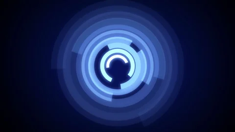 abstract hud circle of light blue color ... | Stock Video | Pond5