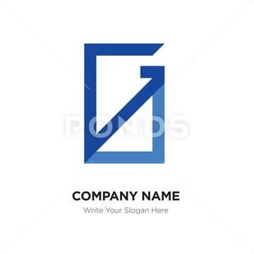 Abstract letter GO,OG logo design template, blUE Alphabet initial ...