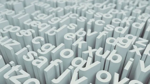 Abstract Letters Random Motion, 3d Loopa... | Stock Video | Pond5