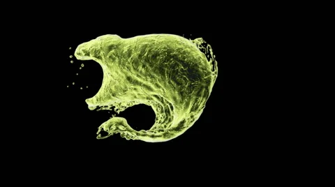 abstract light green liquid splashing an... | Stock Video | Pond5