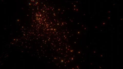 Abstract loop animation of glow fire par... | Stock Video | Pond5