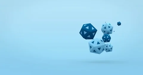 Abstract loop animation of rotating 3D p... | Stock Video | Pond5