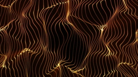 Abstract loopable Gold cg motion waving ... | Stock Video | Pond5