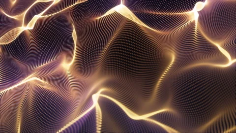 Abstract loopable Gold cg motion waving ... | Stock Video | Pond5