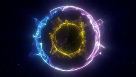 Abstract magical sphere of energy in spa... | Stock Video | Pond5