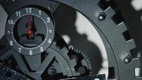 Abstract Mechanic Turning Industrial Clo... | Stock Video | Pond5