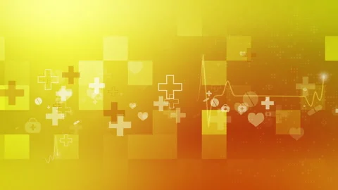 Abstract medical yellow background with ... | Stock Video | Pond5